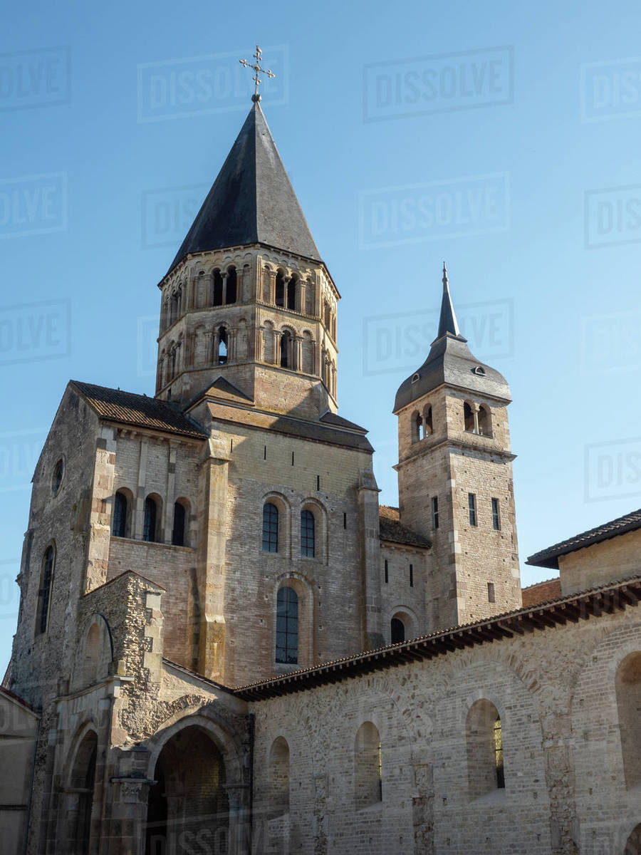 Walls and towers being the last remaining corner of the enormous abbey ...