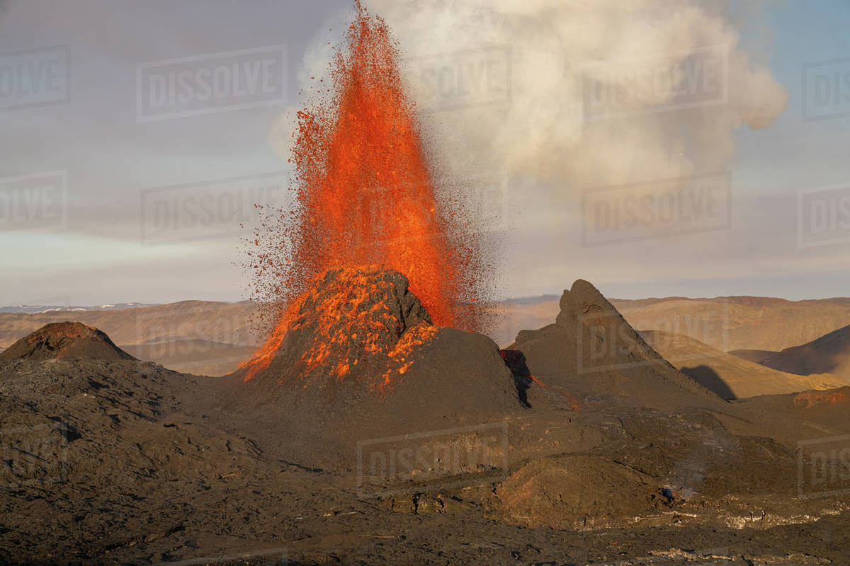The Geldingadalir Volcanic Eruption, Fagradalsfjall, Iceland, Polar ...