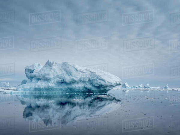 Large iceberg grounded on a reef at Peter I Island, Bellingshausen Sea ...