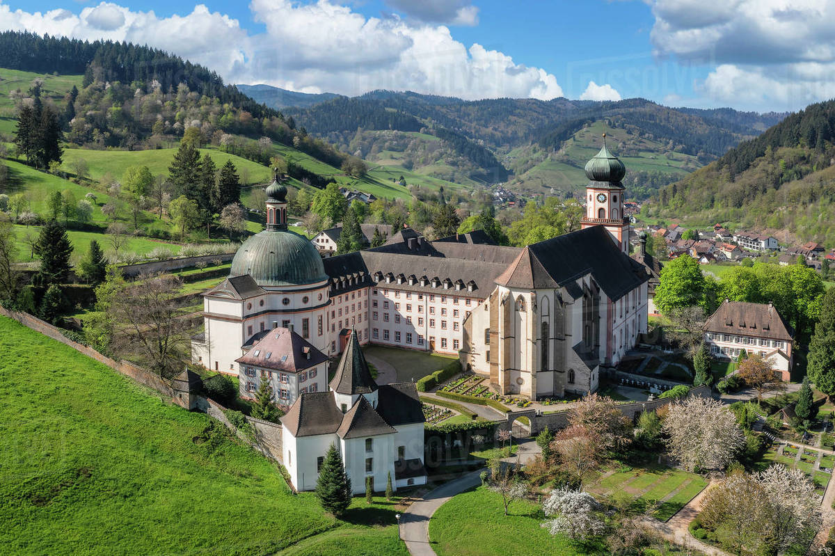 St. Trudpert Monastery, Munstertal Valley, Southern Black Forest, Baden ...