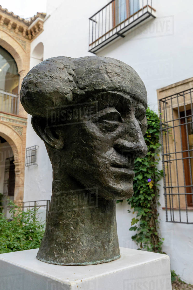 Bust of the Famous Bullfighter Manolete, Bullfighting Museum of Cordoba ...