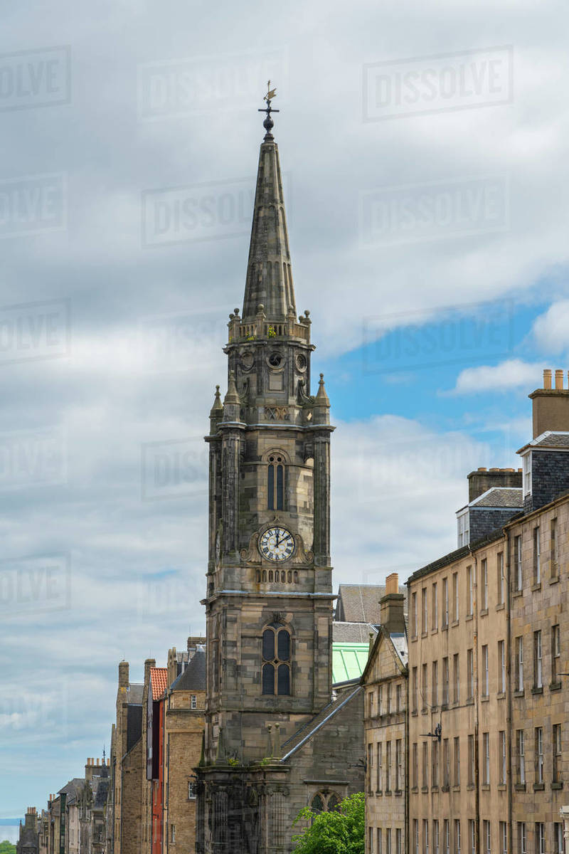 Tron Kirk parish church tower, UNESCO World Heritage Site, Royal Mile ...