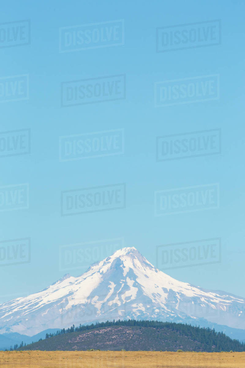 Central Oregon's High Desert with Mount Hood, part of the Cascade Range ...