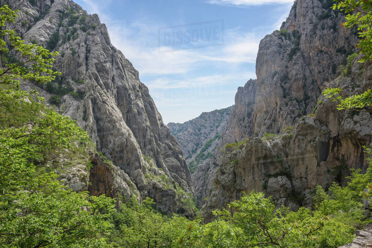 Limestone gorge, Paklenica National Park, Croatia, Europe - Stock Photo ...