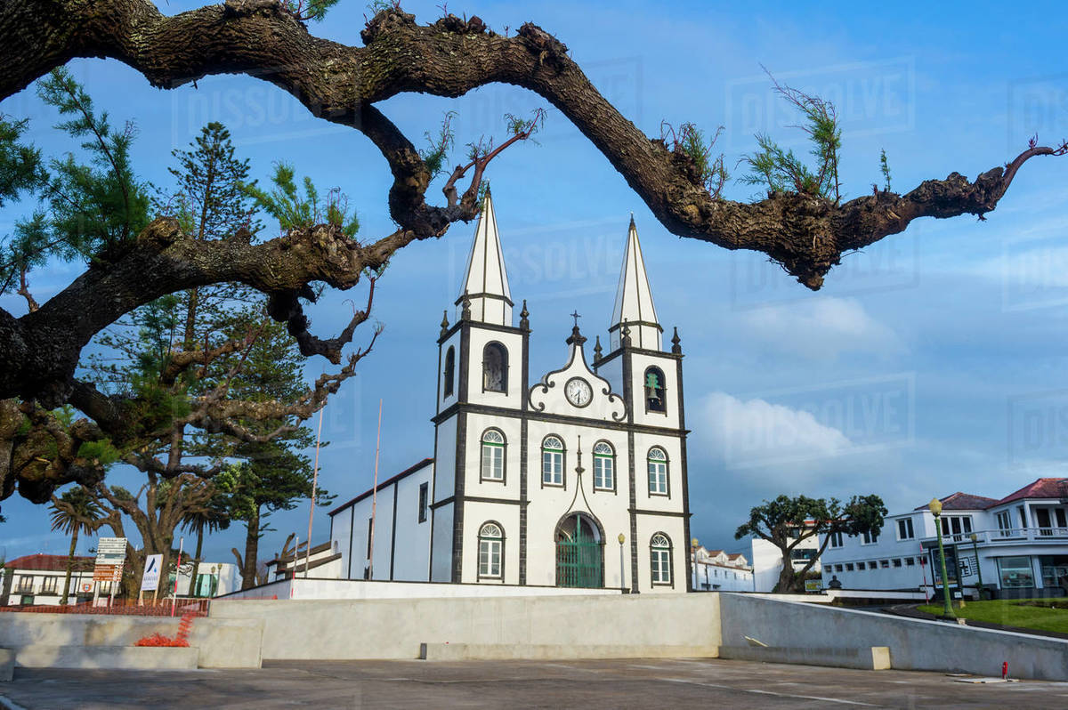 Church of Santa Maria, Island of Pico, Azores, Portugal, Atlantic ...