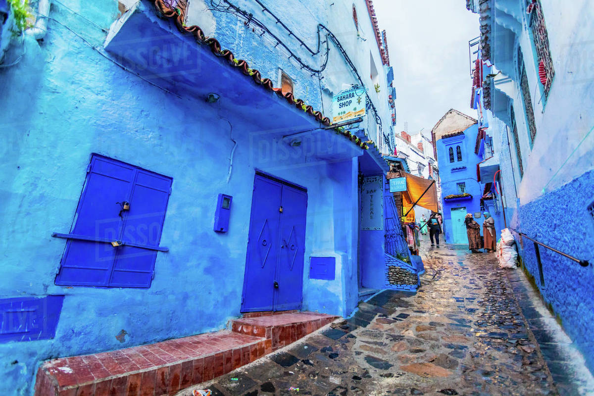 Blue City of Chefchaouen, Morocco, North Africa, Africa - Royalty-free ...