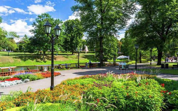 Bastion Hill Park, Riga, Latvia, Baltic States, Europe - Stock Photo ...