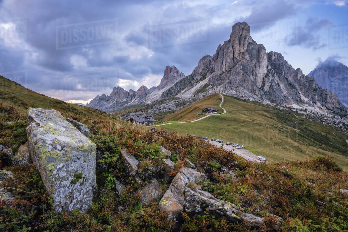Giau Pass high alpine pass, popular travel destination in Dolomites ...