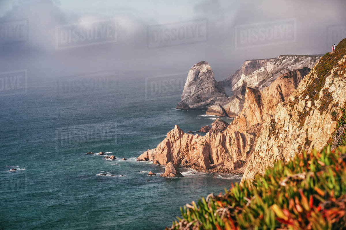 Portugal cabo da roca and Ursa beach location with stunning scenic view ...