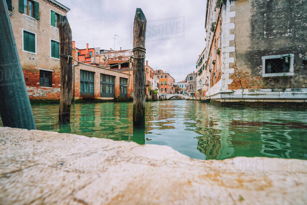 Venice, Italy. Beautiful view of the typical channels canals in Venezia ...