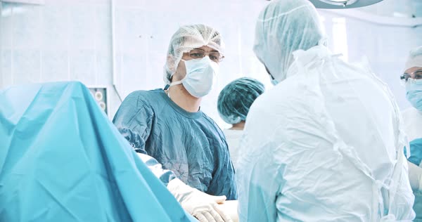 A group of surgeons. Surgery. Medicine, surgery, health care concept ...