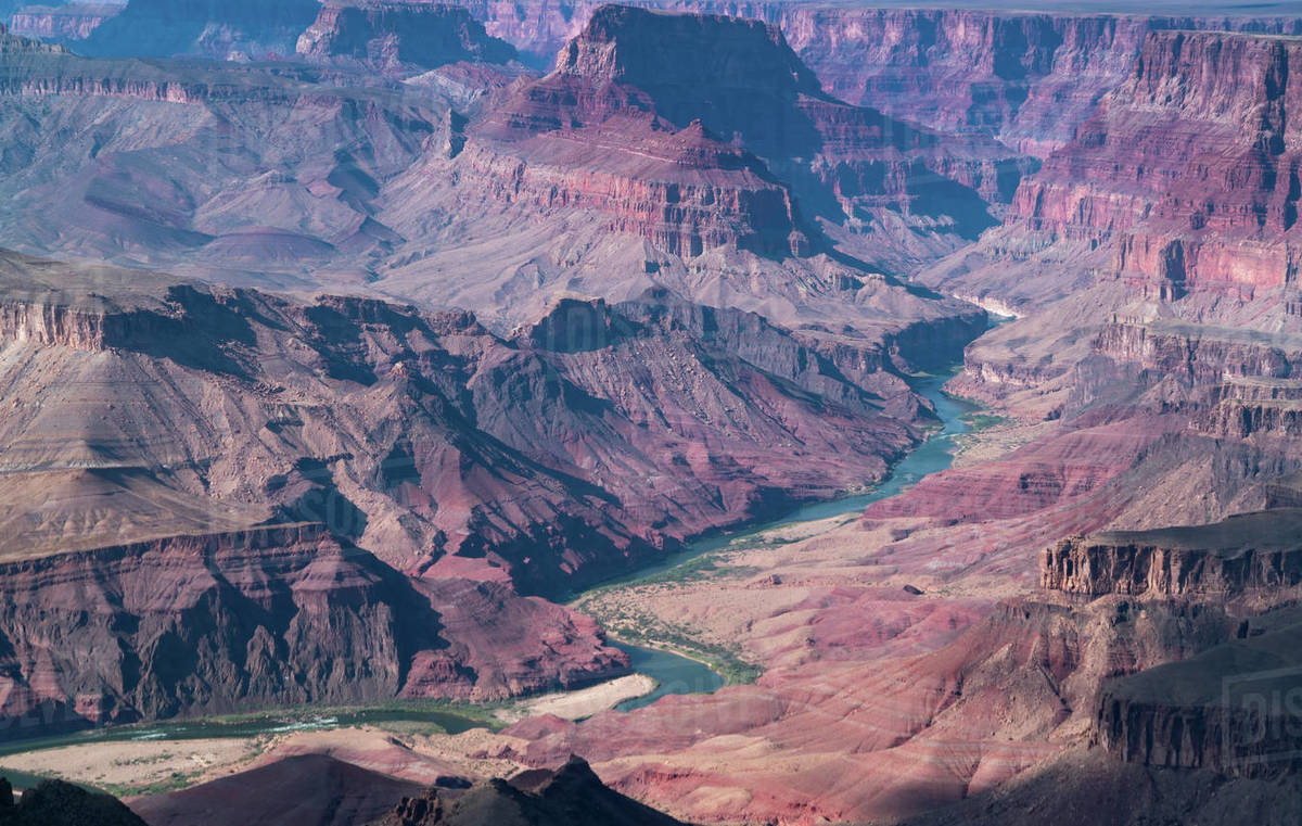 the grand canyon and colorado river from desert view at the grand ...