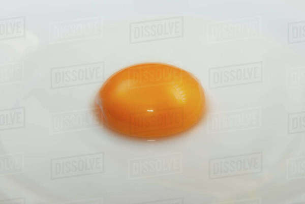 Soft as pudding one egg yolk on plate. - Royalty-free Stock Photo ...