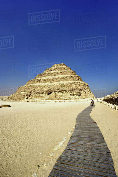 Step pyramid at Saqqara, one of the earliest Egyptian pyramids, built ...