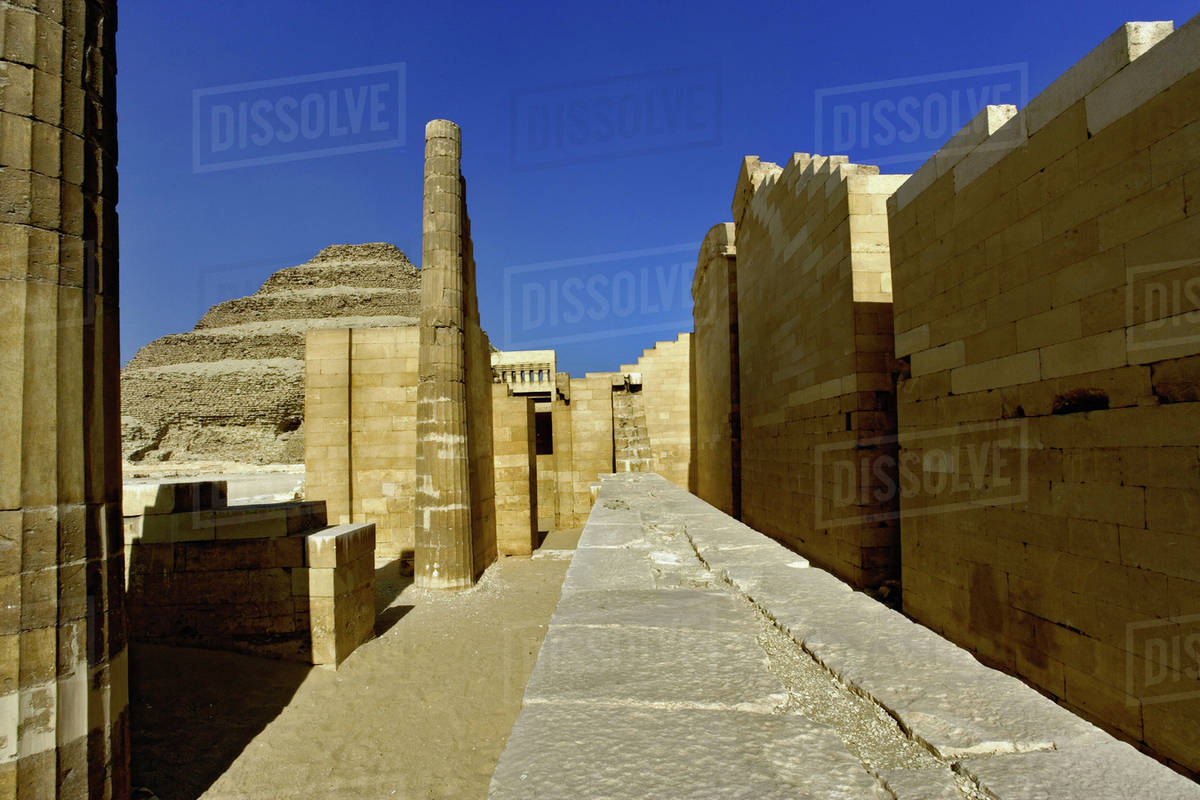 Step pyramid at Saqqara, one of the earliest Egyptian pyramids, built ...