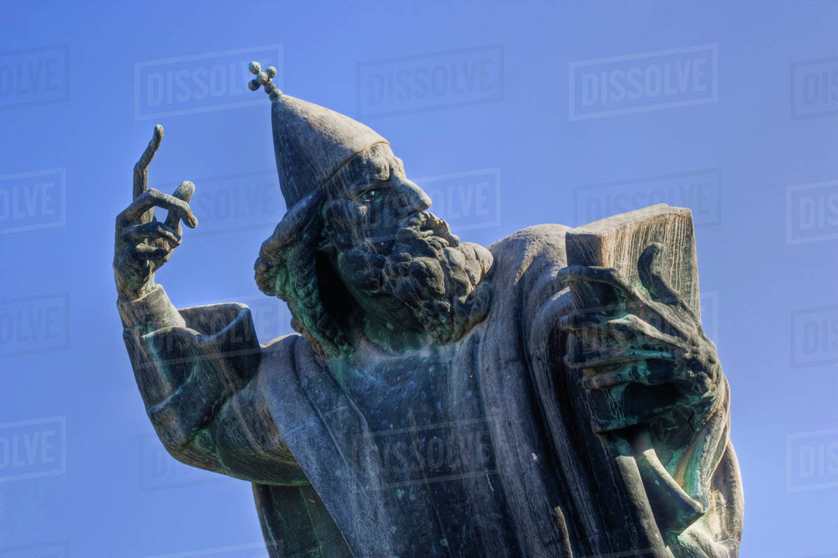 Statue of Bishop Gregory of Nin, 10th century Croatia priest who ...