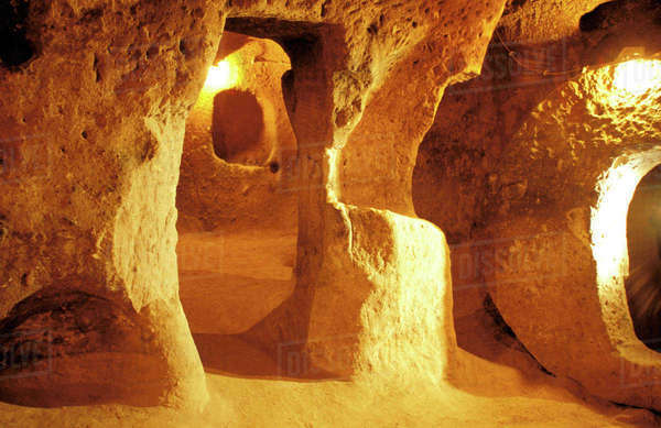 Europe, Middle East, Turkey, Central Anatolia, Cappadocia. Room in the ...