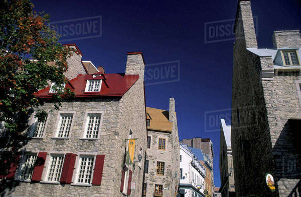 Canada, Quebec, Quebec City. Lower Town (Basse Ville) - Stock Photo ...