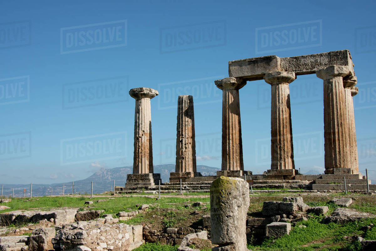 Greece, Corinth, Ancient Corinth. Once the wealthiest city in Greece ...