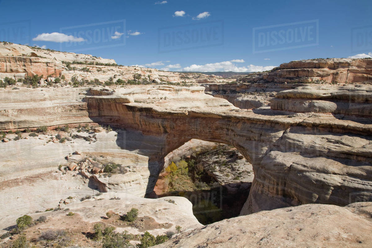 UT, Natural Bridges National Monument, Sipapu Bridge - Stock Photo ...