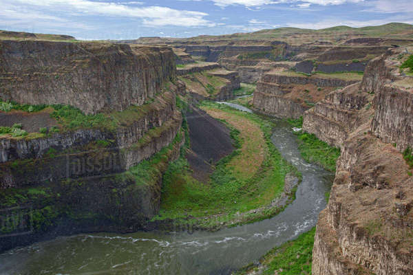 WA, Palouse Falls State Park, Palouse River Canyon - Stock Photo - Dissolve