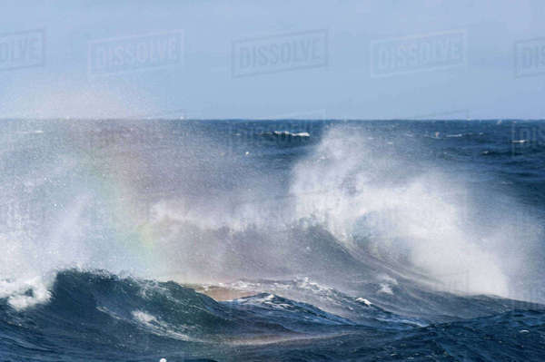 Antarctica, Southern Ocean. Heavy seas and big swells. - Stock Photo ...