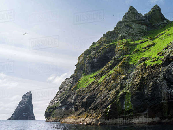 The islands of St Kilda archipelago in Scotland. Island of Boreray ...