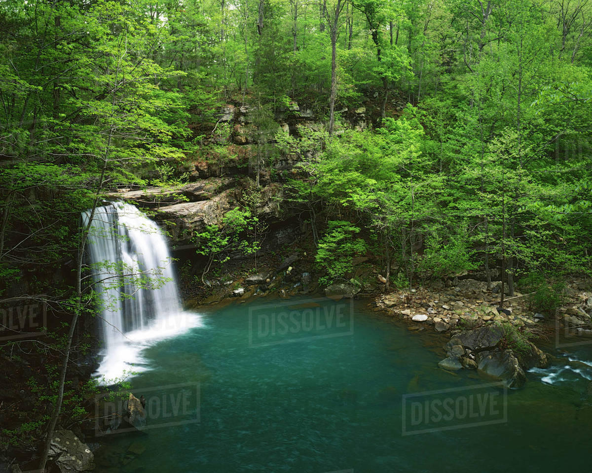 USA, Arkansas, Ozark-St Francis National Forest, Cascade on Devil's ...