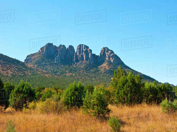 USA, Fort Davis, Texas, Davis Mountains Scenic Loop Drive, Sawtooth ...