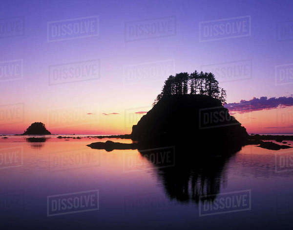 Cape Alava Sunset, Olympic National Park, Washington, USA - Stock Photo ...