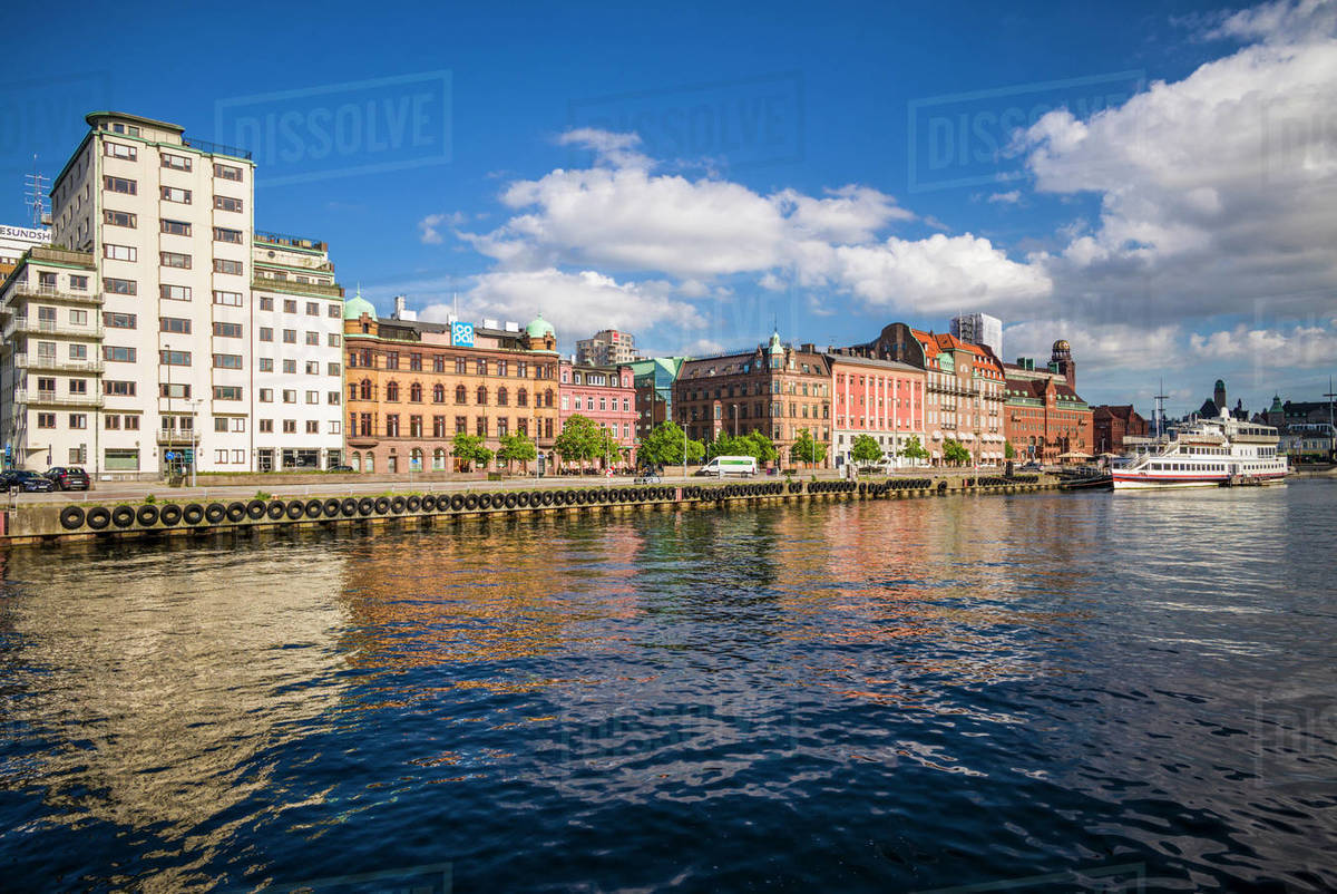 Sweden, Scania, Malmo, Inre Hamnen inner harbor - Royalty-free Stock ...