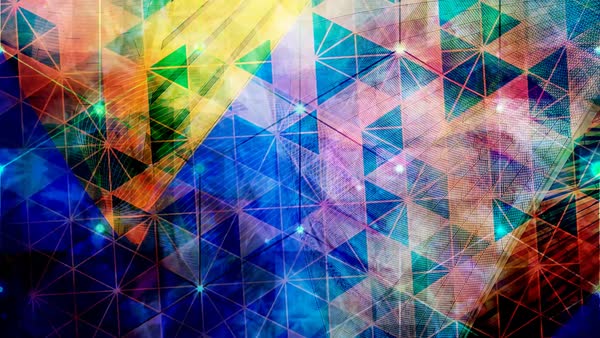 Rotating Colorful Abstract Geometric Tessellated Triangle Pattern - 4K ...