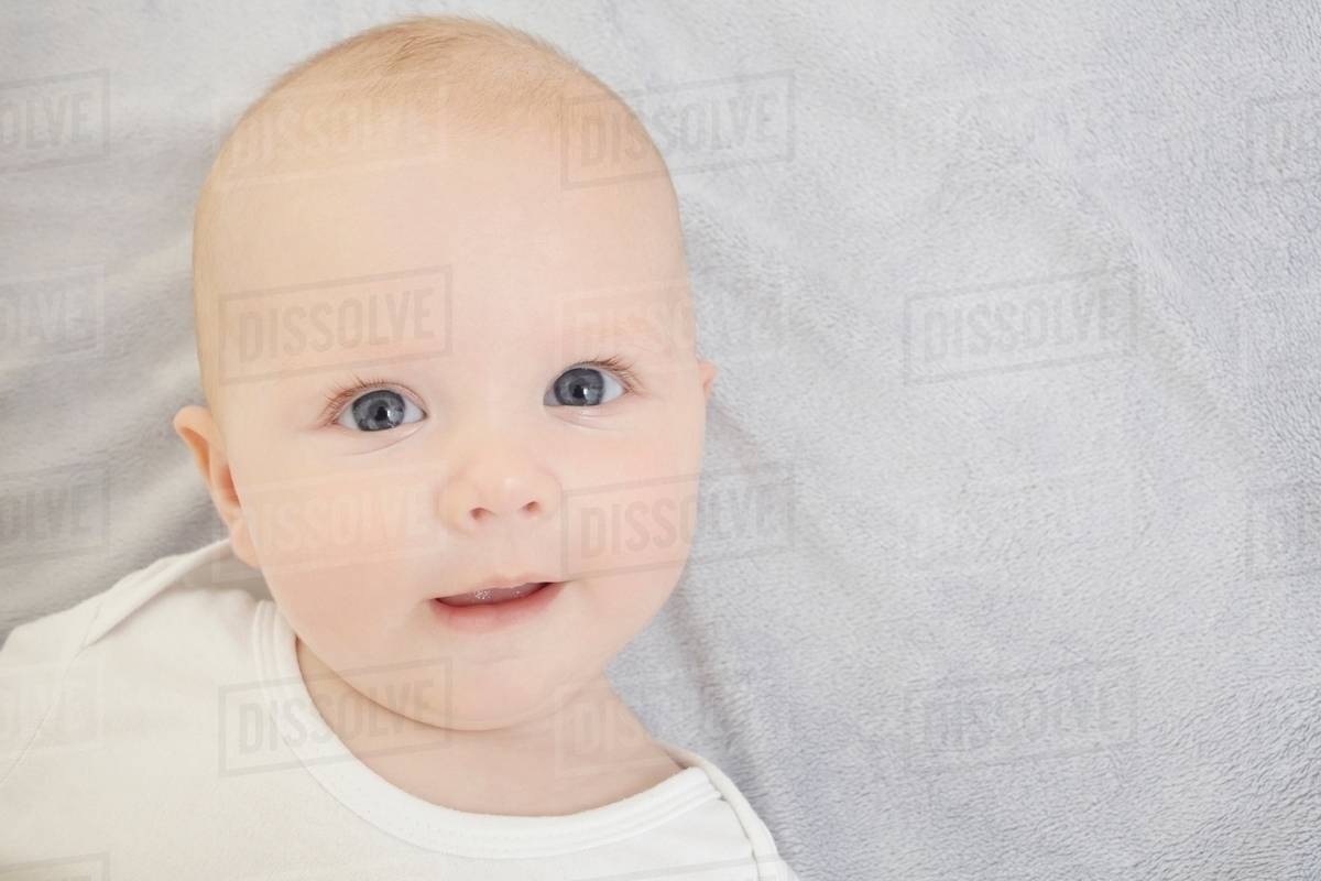 Portrait of newborn baby looking at camera - Royalty-free Stock Photo ...