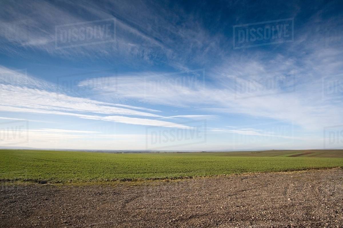 Sky and fields - Royalty-free Stock Photo | Dissolve