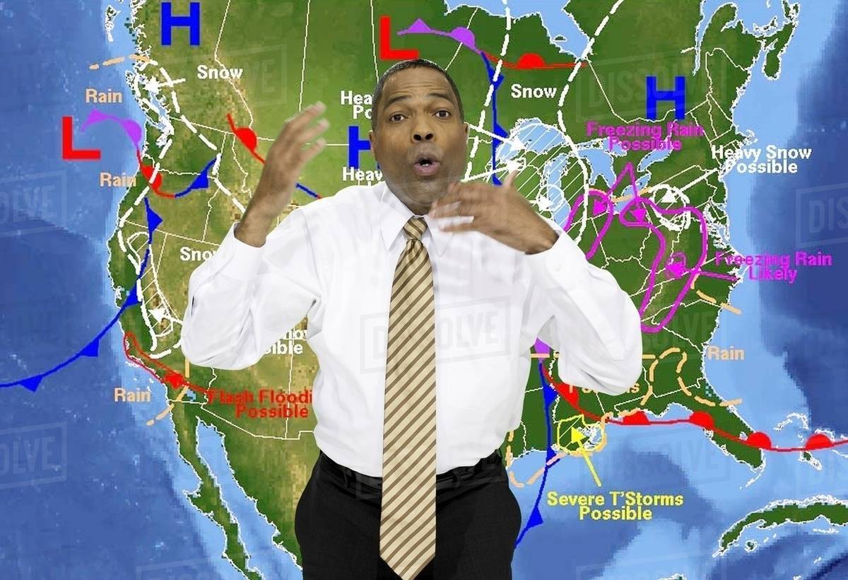 Weather presenter - Royalty-free Stock Photo | Dissolve