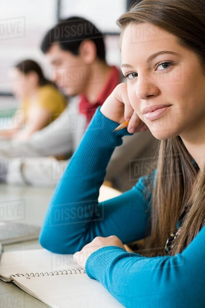 Girl in class - Royalty-free Stock Photo | Dissolve