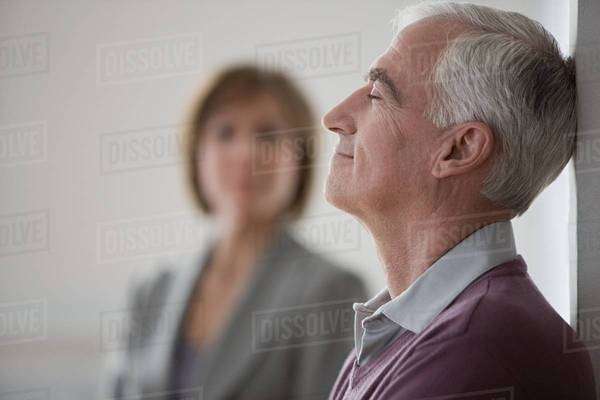Man looking relieved - Stock Photo - Dissolve