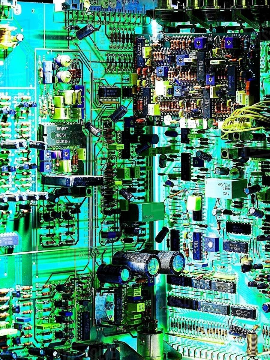Close up of circuit board - Stock Photo - Dissolve