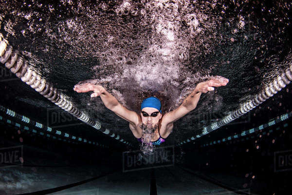 College elite swimmer in swimming pool - Royalty-free Stock Photo ...