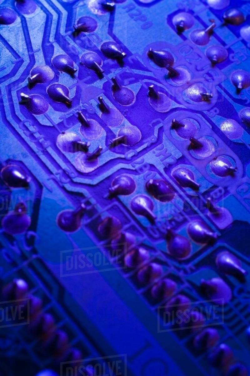 Blue circuit board - Stock Photo - Dissolve