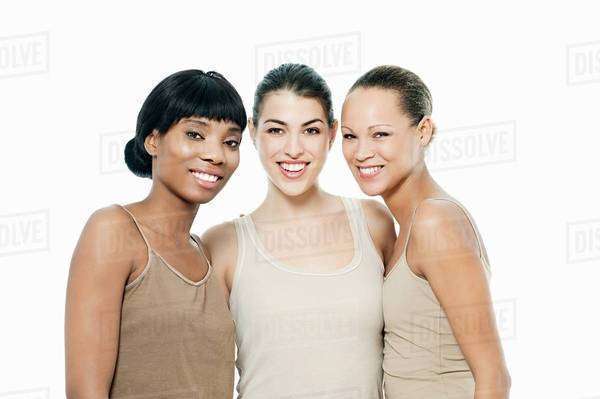 Three young women together - Royalty-free Stock Photo | Dissolve