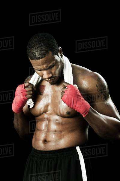 Contemplative boxer - Stock Photo - Dissolve