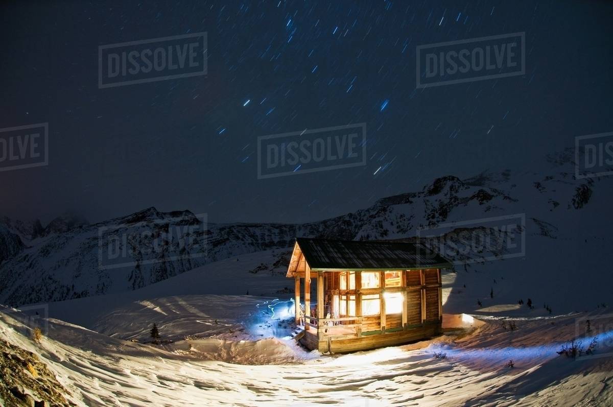 A hut at night - Royalty-free Stock Photo | Dissolve