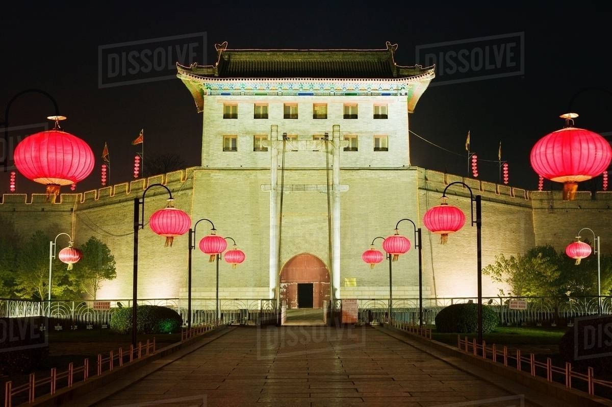 Old town gate xian - Royalty-free Stock Photo | Dissolve