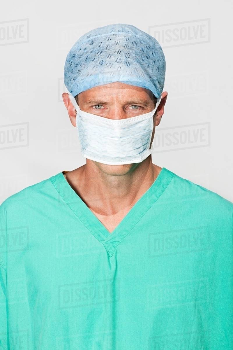 Portrait of a surgeon in mask - Royalty-free Stock Photo | Dissolve