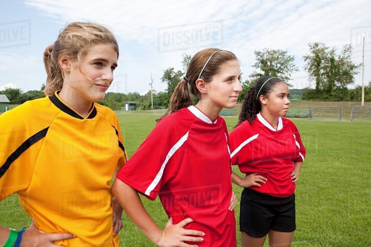 Girl soccer players - Royalty-free Stock Photo | Dissolve