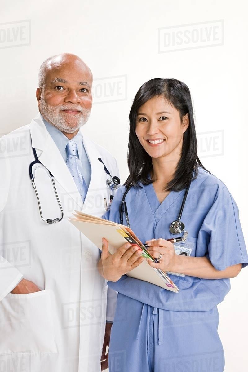 Portrait of a doctor and nurse - Royalty-free Stock Photo | Dissolve