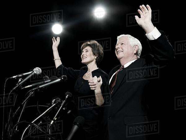 Politicians waving - Stock Photo - Dissolve