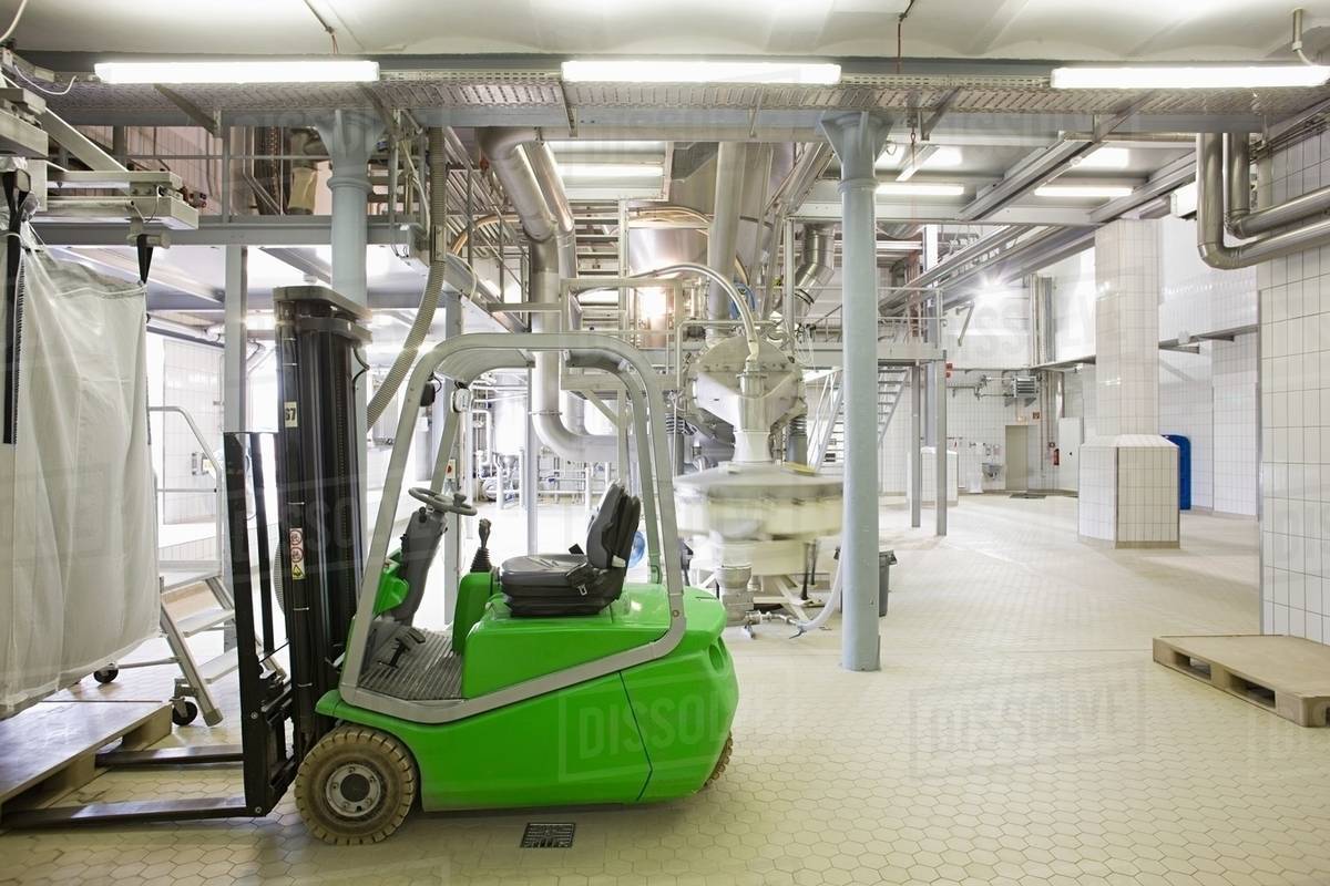 Forklift truck in a factory - Royalty-free Stock Photo | Dissolve