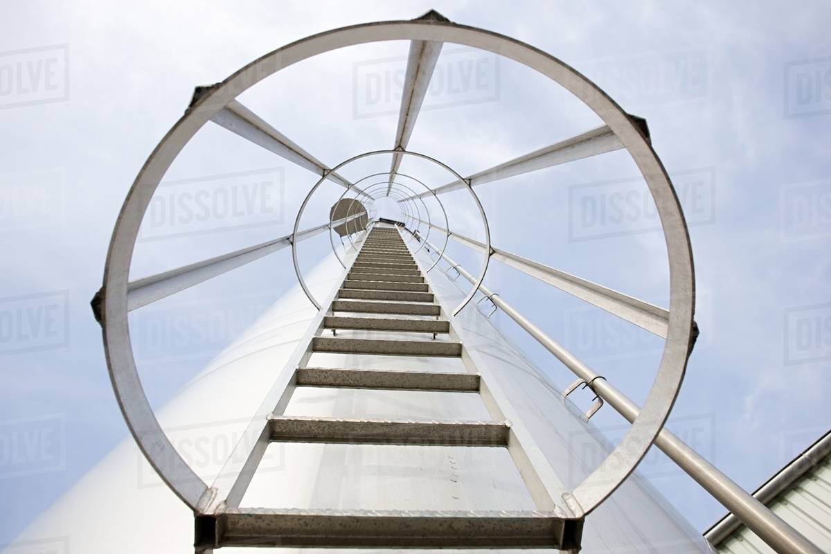 Low angle view of a circular ladder - Royalty-free Stock Photo | Dissolve